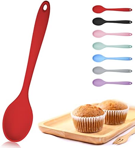 Amazon.com: 4 Pcs Large Silicone Spoons for Cooking Nonstick Heat ...