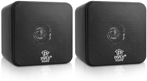 Amazon.com: Pyle Home 4” Mini Cube Bookshelf Speakers-Paper Cone Driver ...