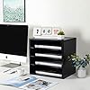 EasyPAG Wood Desktop 4 Tier A4 in Tray Office Desk Tidy File Holder ...