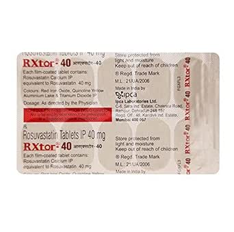 RXTor 40mg - Strip of 10 Tablets : Amazon.in: Health & Personal Care