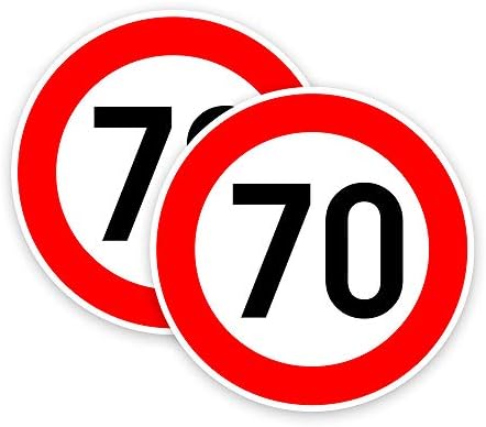 Pack of 2 Limited To 70 mph Speed Stickers(150 mm) with Waterproof ...