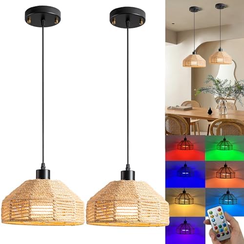 Nekhung Battery Operated Pendant Light with Remote-Battery Chandelier ...