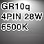 GR10q 4 Pin 28W 3500K Warm White, 2000LM, Very Large Size, DD Square ...