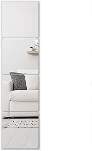 Amazon.co.jp: Natiform 【4枚セット】どこでも貼れる 割れない鏡 全身鏡 姿見鏡 壁掛け ミラー 浴室 : ホーム＆キッチン