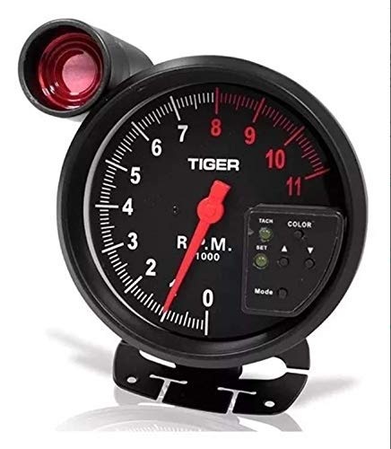 AUTO MT Tiger RPM Meter, Speedometer Tacho Gauge (Black) : Amazon.in ...