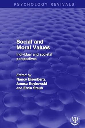 Amazon.com: Social and Moral Values: Individual and Societal ...