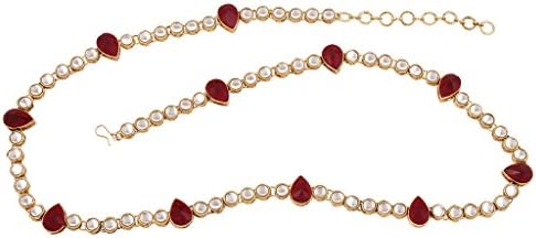 I Jewels Gold Plated Traditional Ethnic Kundan And Red Stone Studded ...