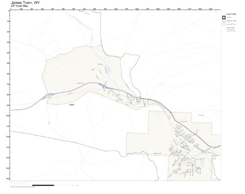 ZIP Code Wall Map of James Town, WY ZIP Code Map Laminated: Amazon.com ...