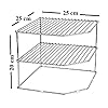 Cri8Hub Stainless-Steel Multi-Tier Corner Rack for Kitchen Storage - 3 ...