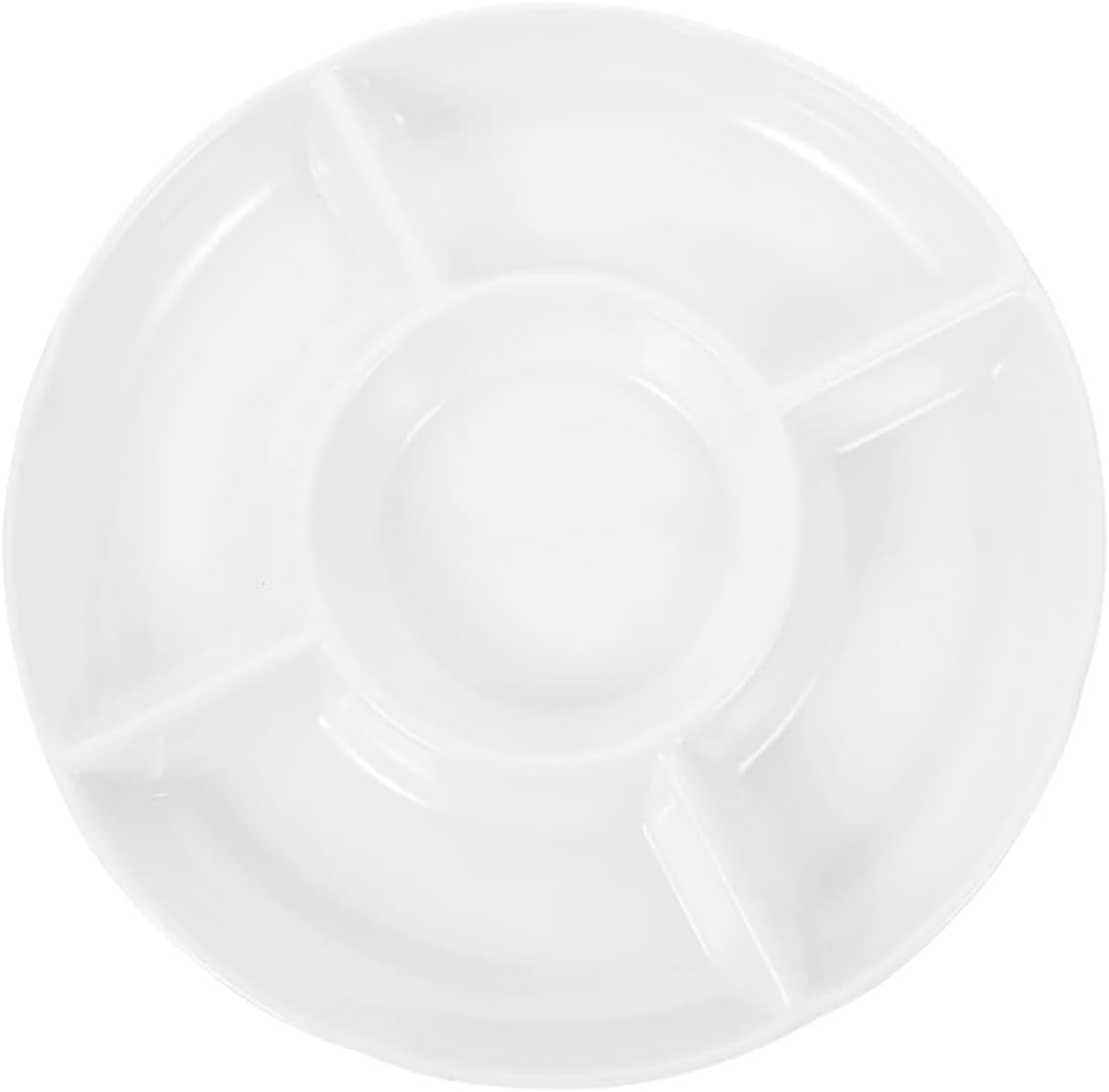 Amazon.com: Fruit Plate Divider 9''Appetizer Serving Tray Salad Plates ...