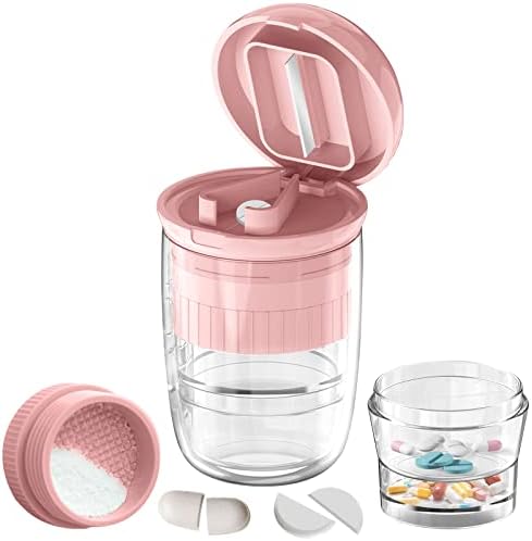 Amazon.com: Pill Cutter Splitter with Dispenser, Pill Cutter for Small ...