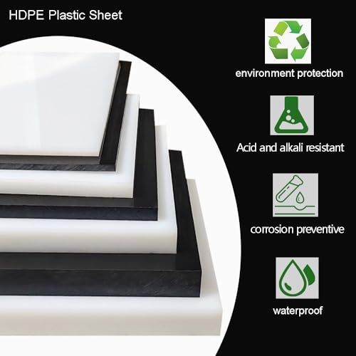 High-Density Polyethylene (HDPE) Plastic Block 2 inch Thick - 3 inch x ...