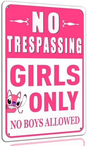 Amazon.com: Girls Only Sign - No Trespassing Girls Only No Boys Allowed ...