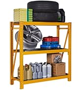Amazon.com: BIBKOK Garage Shelving Rack,3-Tier Industrial Shelving ...