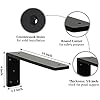 Amazon.com: Countertop Support Bracket 16 Inch 2 Pack 3/8" Thick Black ...