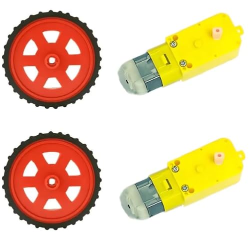 SP Red BO Motor Wheel +100 RPM Single Shaft BO Motor - Set of 2 ...