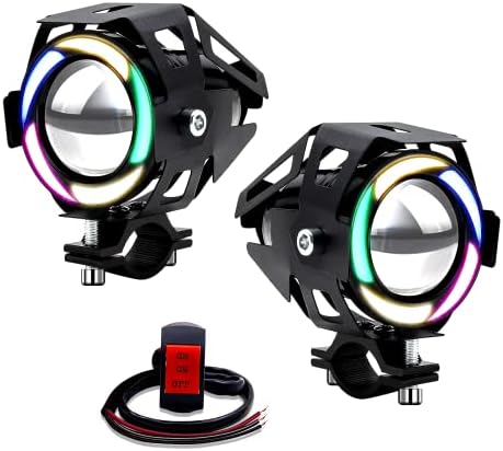 Amazon.com: 2pcs Bright 3000LM 125W LED Motorcycle Headlight with Demon ...