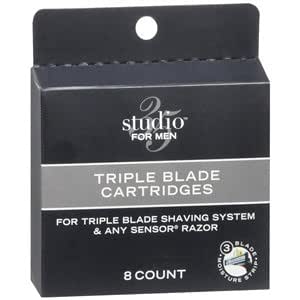 Amazon.com: Studio 35 For Men Triple Blade Cartridges, 8 ea : Beauty ...