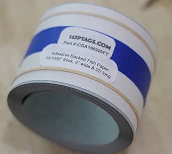 145P Tags Adhesive Backed Fish Paper Roll 3" x 25' x 0.010" Thick ...