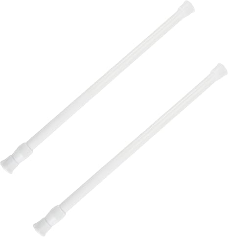 2 Pcs Net Curtain Rod,30-50cm Extendable Curtain Poles,Tension Rods for ...