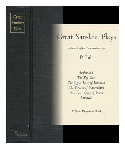 Great Sanskrit Plays in Modern Translation In New English ...