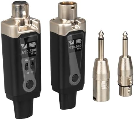 Amazon.com: STRICH Wireless Microphone XLR Transmitter and Receiver ...