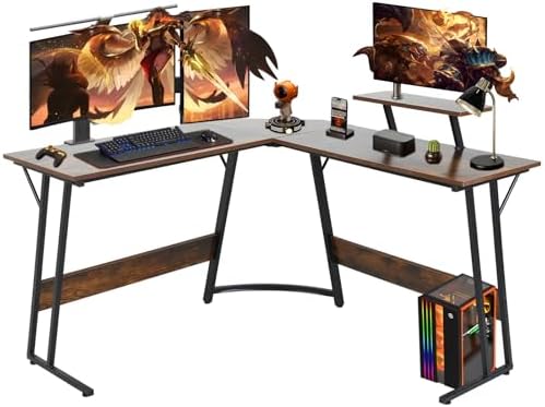 Amazon.com: 51 inch L Shaped Gaming Desk, Computer Desk for Bedroom ...