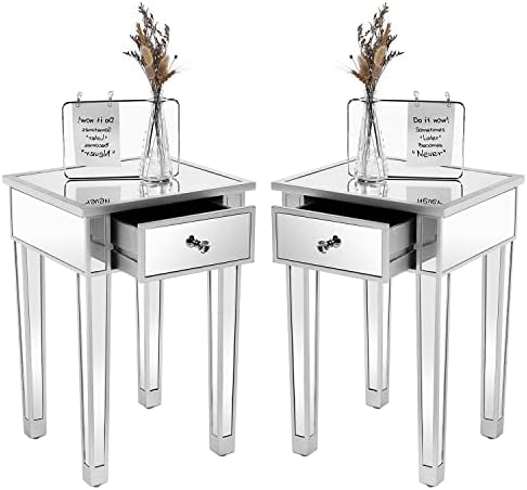 Amazon.com: Christopher Knight Home Lenorr Mirrored 3-Drawer Side Table ...