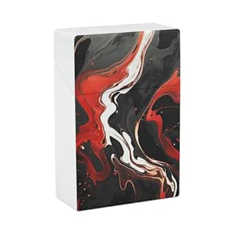 Amazon.com: Black and Red Marble Cigarette Case Waterproof Smoke Box ...