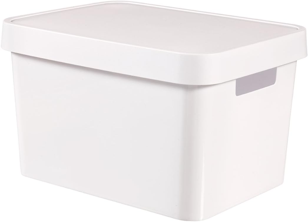 CURVER Infinity Box 17 L, Recycled Plastic, White, 35.5 x 26.2 x 21.9 ...