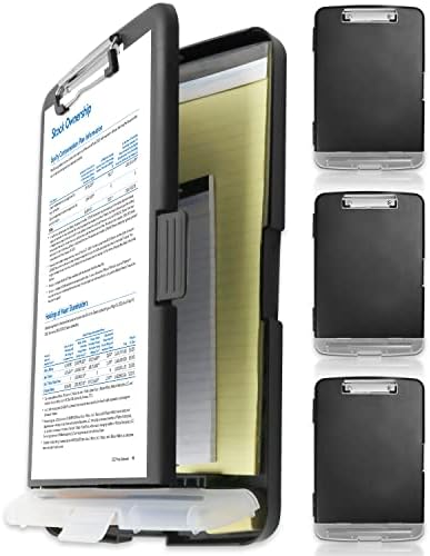 Amazon.com : 4 Pieces Clipboard with Storage, Real Hinge & 2 ...