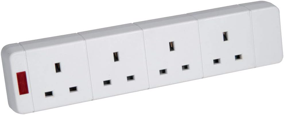 Mercury 429.651UK 4 Gang Trailing Socket Black : Amazon.co.uk ...