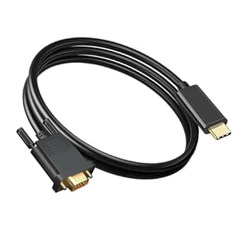 Amazon.com: Danfetsoy USB C to VGA Cable 6Ft, Gold-Plated USB C Male to ...