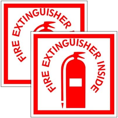 Amazon.com: (4 Pack) Fire Extinguisher Inside Sticker Decal Sign Self ...