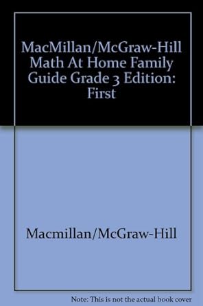 Math at Home Family Guide with Summer Skills Refresher, Grade 3 (Math ...