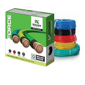 Kineto FORCE FRLS Single Core Copper Wires – 45 Metres – PVC Insulated ...