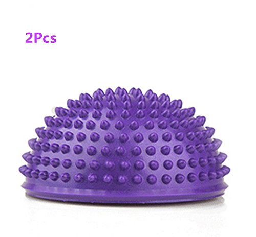 W-family 2Pcs Purple Anti-Slip Foot Massage Ball Yoga Half Ball, 16cm/6 ...