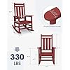 Amazon.com : KINGYES Outdoor Patio Rocking Chair, Red : Patio, Lawn ...