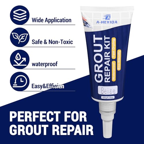 Snapklik.com : Beige Grout Repair Kit - 180g Tile Grout Paint Filler ...