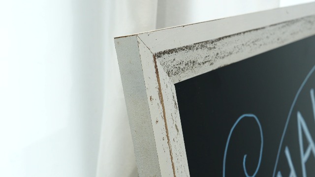 QUEENLINK Chalkboard with White Frame for Wall