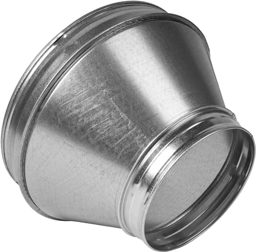 HVAC OV 12"" to 6"" Inch Round Duct Reducer - Galvanized Steel Pipe ...