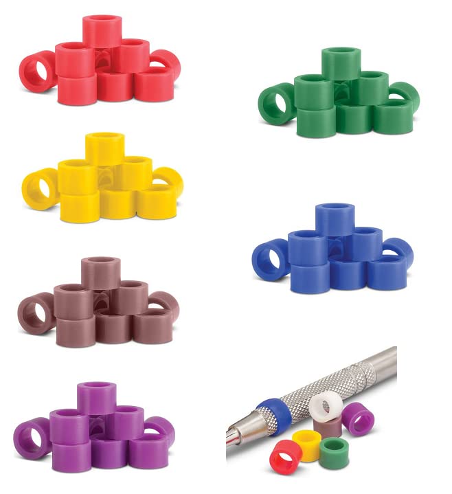 Orthodontist Rubber Bands Instrument Color Coding Bands 50-Pack Medical ...