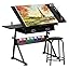 Amazon.com: BBBuy Drafting Table Drawing Desk w/Power Outlet, Art&Craft ...