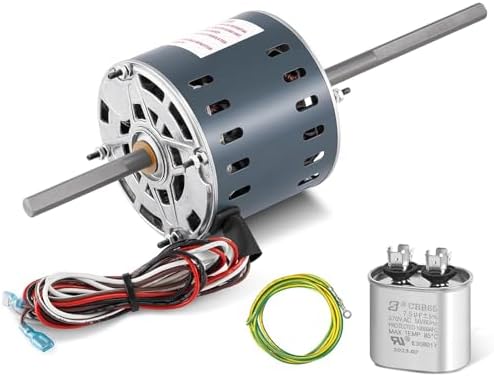 Condenser Fan Motor D1092, 1/3 HP, 115 Volts, 3.4 Amps,1675/1080 RPM ...
