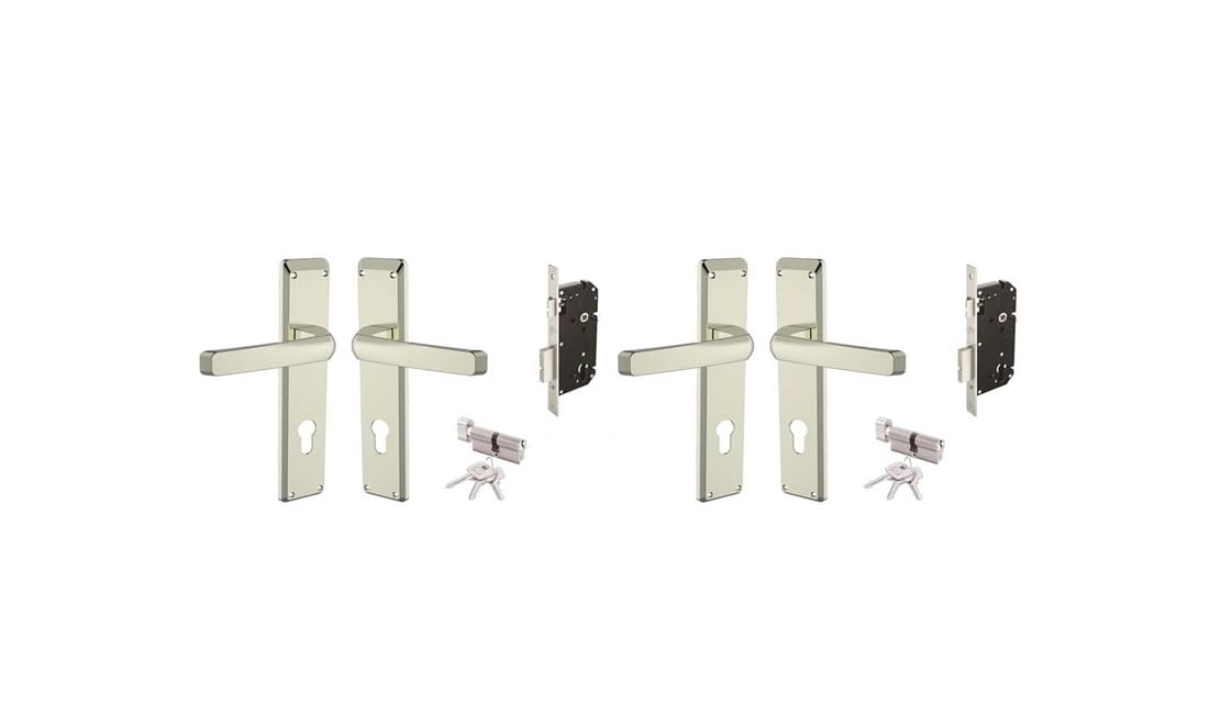 Godrej Mortise Door Lock Handle Set | 200mm NEH-17 1CK Europrofile | 5 ...
