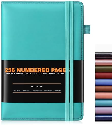 Amazon.com : Lined Journal Notebook for Women Men, 256 Numbered Pages ...
