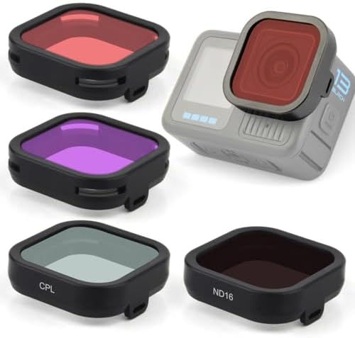 GEPULY Dive Filter for GoPro Hero 13 Black Accessories, 4-Pack Go pro ...