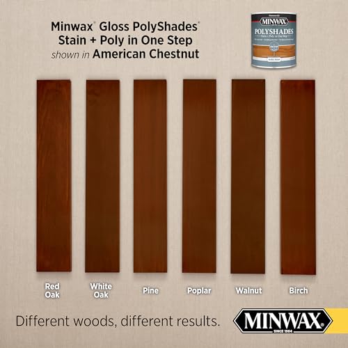 Snapklik.com : Minwax PolyShades Wood Stain + Polyurethane Finish 12 Pint