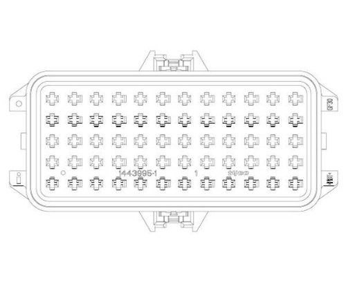 T-E Connectivity 1443997-1 (1 pcs) BASE ASSEMBLY, 60 POSITION, BB ...