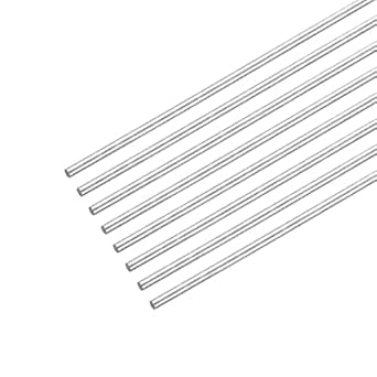 Amazon.com: MECCANIXITY 304 Stainless Steel Round Rods, 1mm x 250mm Solid Shaft Rods for DIY ...